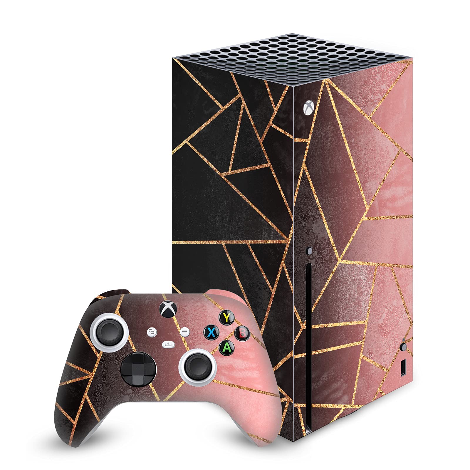 Head Case Designs Officially Licensed Elisabeth Fredriksson Pink And Black Art Mix Vinyl Sticker Gaming Skin Decal Cover Compatible With Xbox Series X Console and Controller Bundle