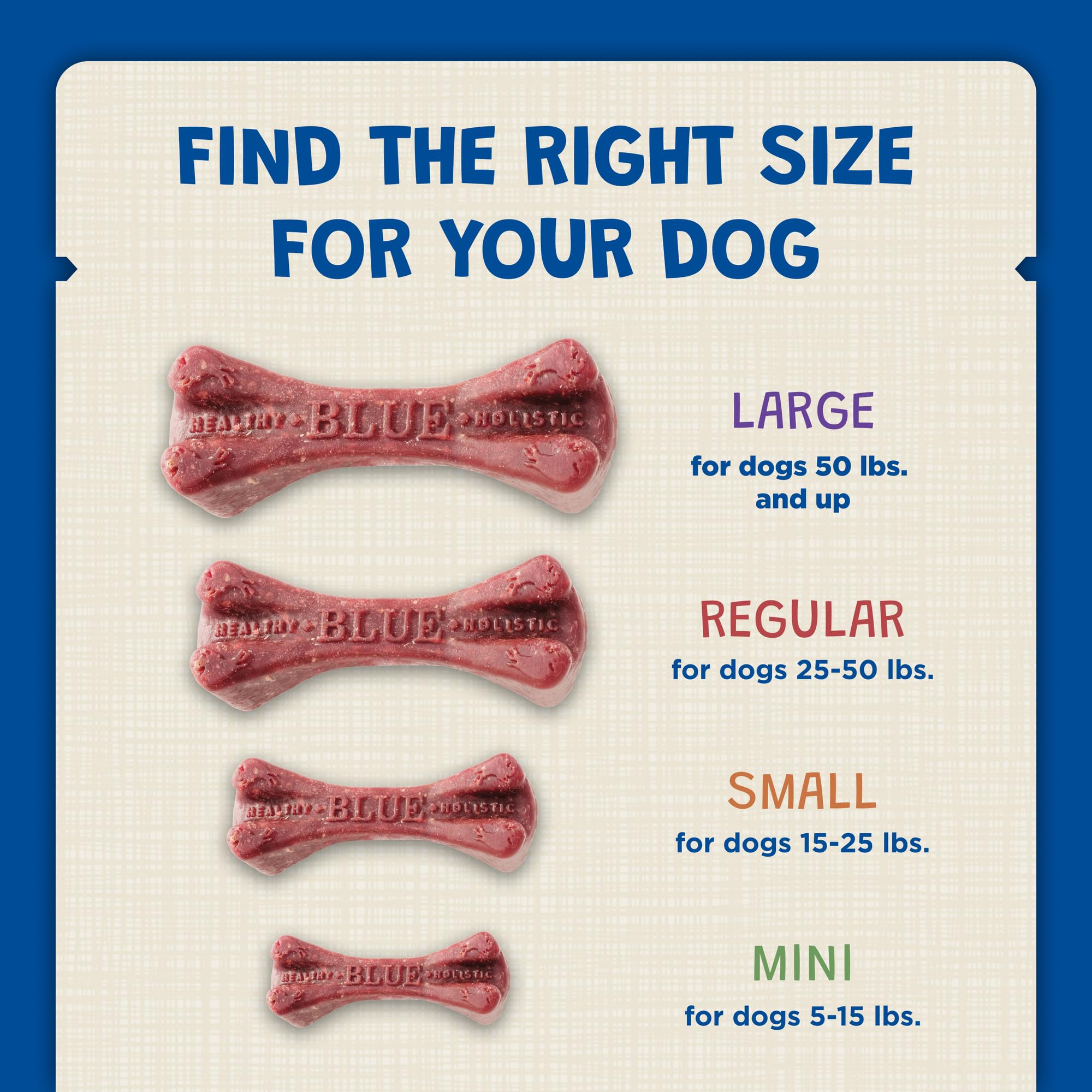 Blue Buffalo Dental Bones Regular Natural Dental Chew Dog Treats Bag Jumbo Pack
