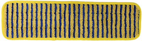 Rubbermaid Commercial Products RCP Q810 Microfiber Scrub Pad 18 X 5 Yellow/Blue - Case of 6