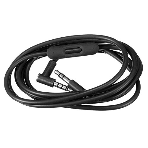 Replacement Audio Cable Cord Wire with in-line Microphone and Control for Beats by Dr Dre Headphones Solo/Studio/Pro/Detox/Wireless/Mixr/Executive/Pill (Black)