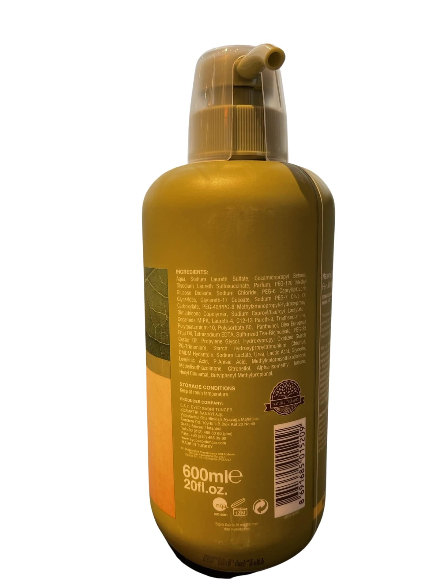 Natural Olive Oil Shampoo (600 ml)