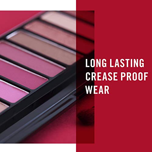 Rimmel London Magnif'Eyes Eyeshadow Palette, 12 Shades, Blendable Formula, Versatile, 007, Crimson, 0.5oz