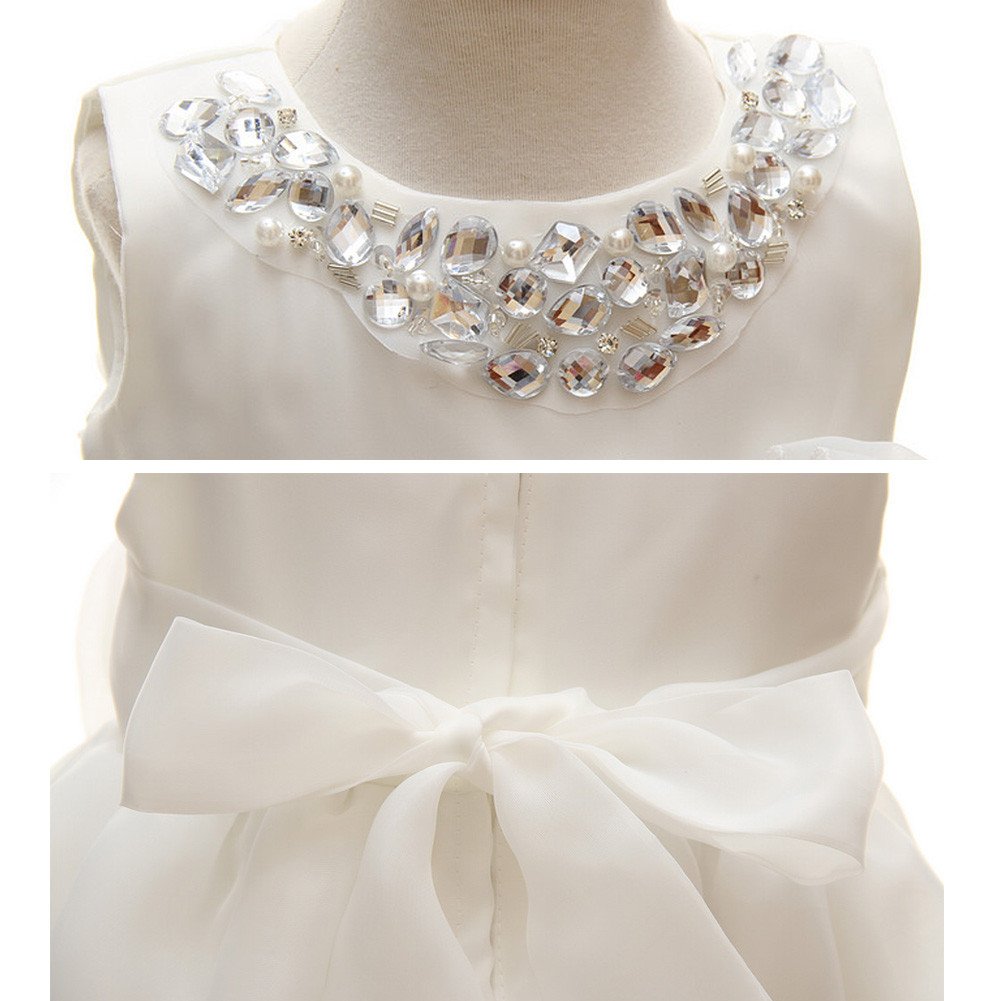 Coozy Baby Girl Dress Christening Baptism Gowns Flower, Ivory, Size 6-12 Months
