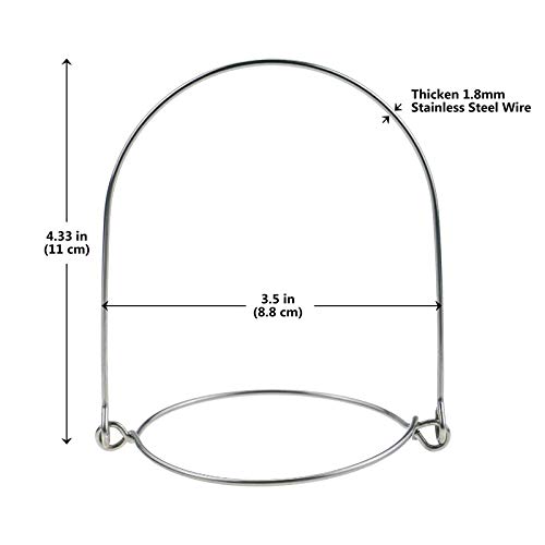 Chris.W 12 Pack Stainless Steel Wire Handles Handle-Ease Mason Jar Hanger, Canning Jars Hanger, Jar Hanging Hook for 70mm Regular Mouth