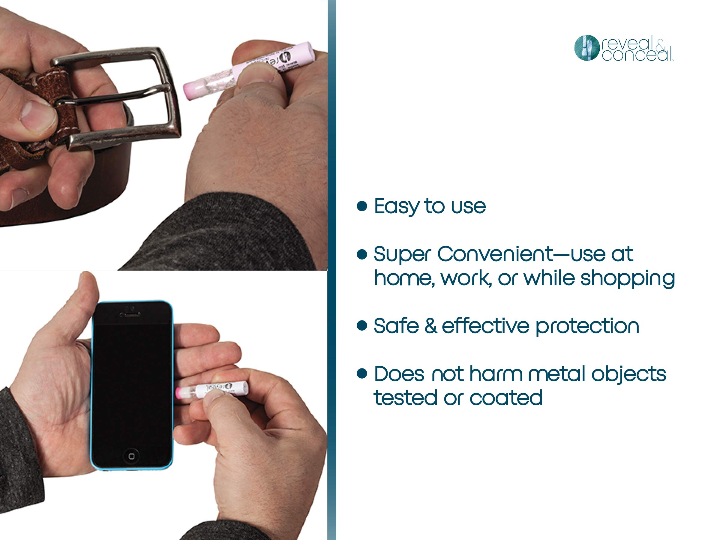 Reveal and Conceal Nickel Allergy Test Kit by Smart Practice - Detecting Nickel is a Snap - Test for Nickel in Your Jewelry and Prevent Skin Exposure With Liquid Clear Coat - Includes 10 Test Swabs