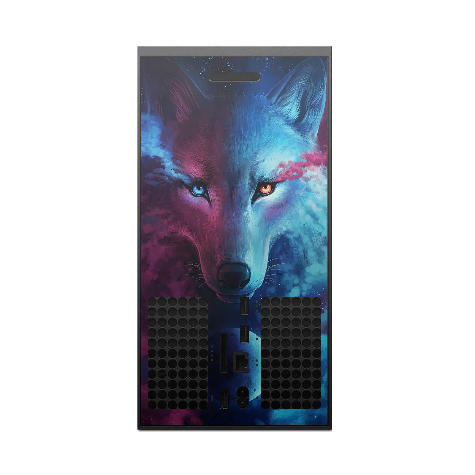 Head Case Designs Officially Licensed Jonas "JoJoesArt" Jödicke Wolf Galaxy Art Mix Vinyl Sticker Gaming Skin Decal Cover Compatible With Xbox Series X Console