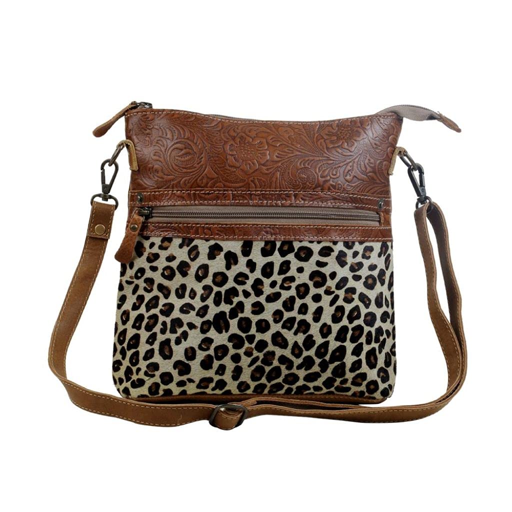 Myra Bag Dynamic Leopard Print female Cowhide Bag Upcycled Cowhide & Leather S-2836