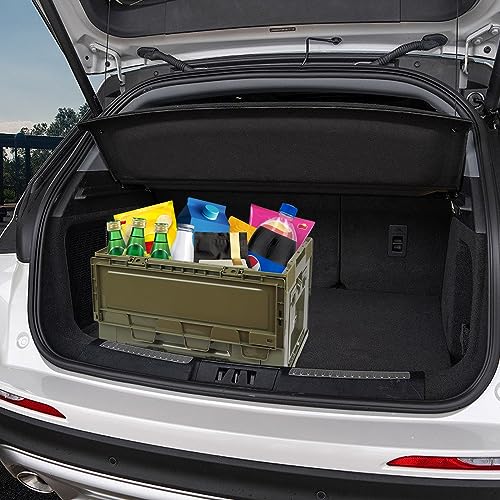 Chanjarhill Camping Folding Storage Organizer Box with Table Top, Multi-functional Collapsible Bin for Camping Home Car RV Storage and Organization