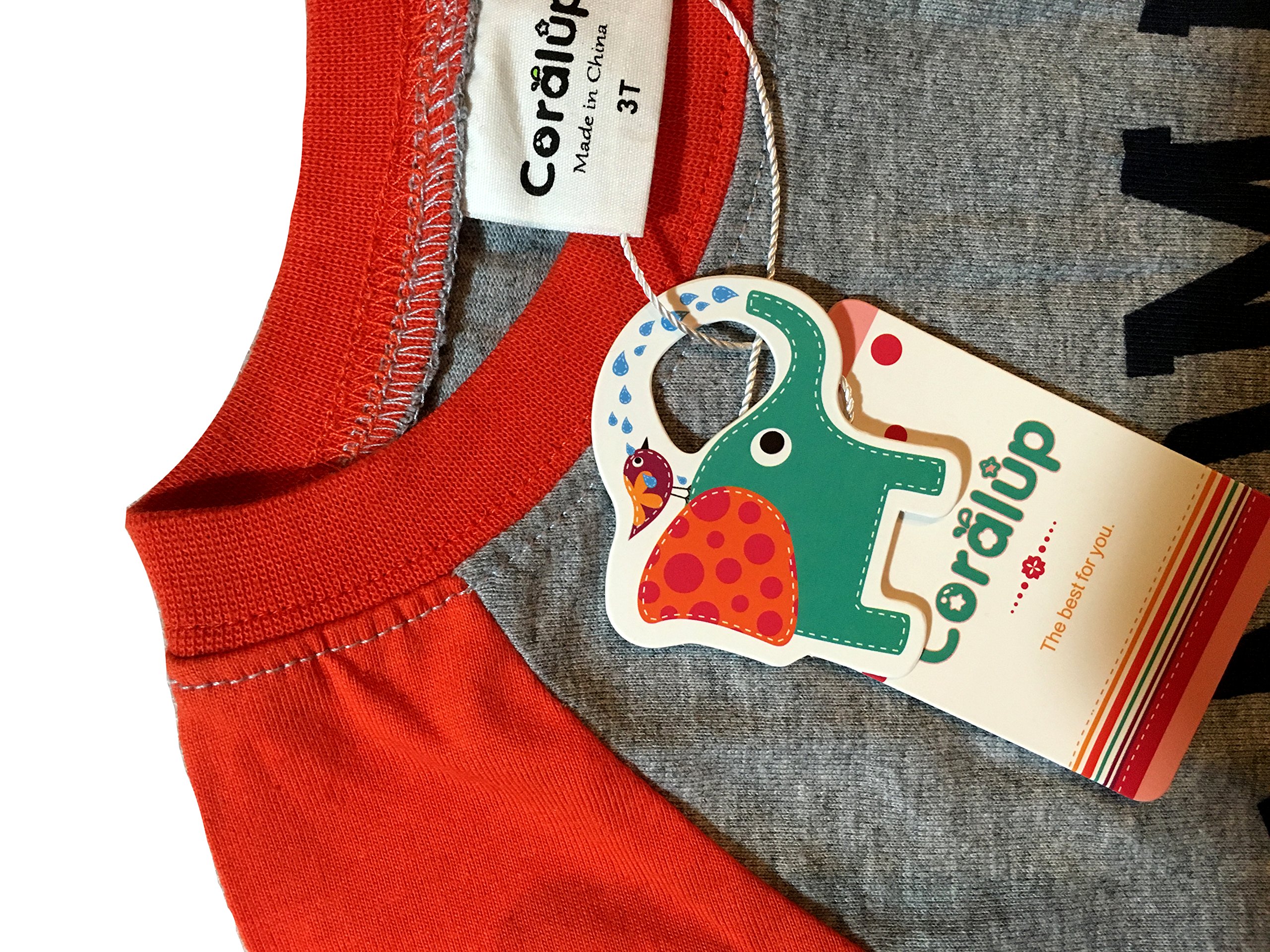 Coralup Toddler Boys Girls Unisex Cotton 2PCS Clothing Playwear Set(3-4Y,Mommy's Hunk)