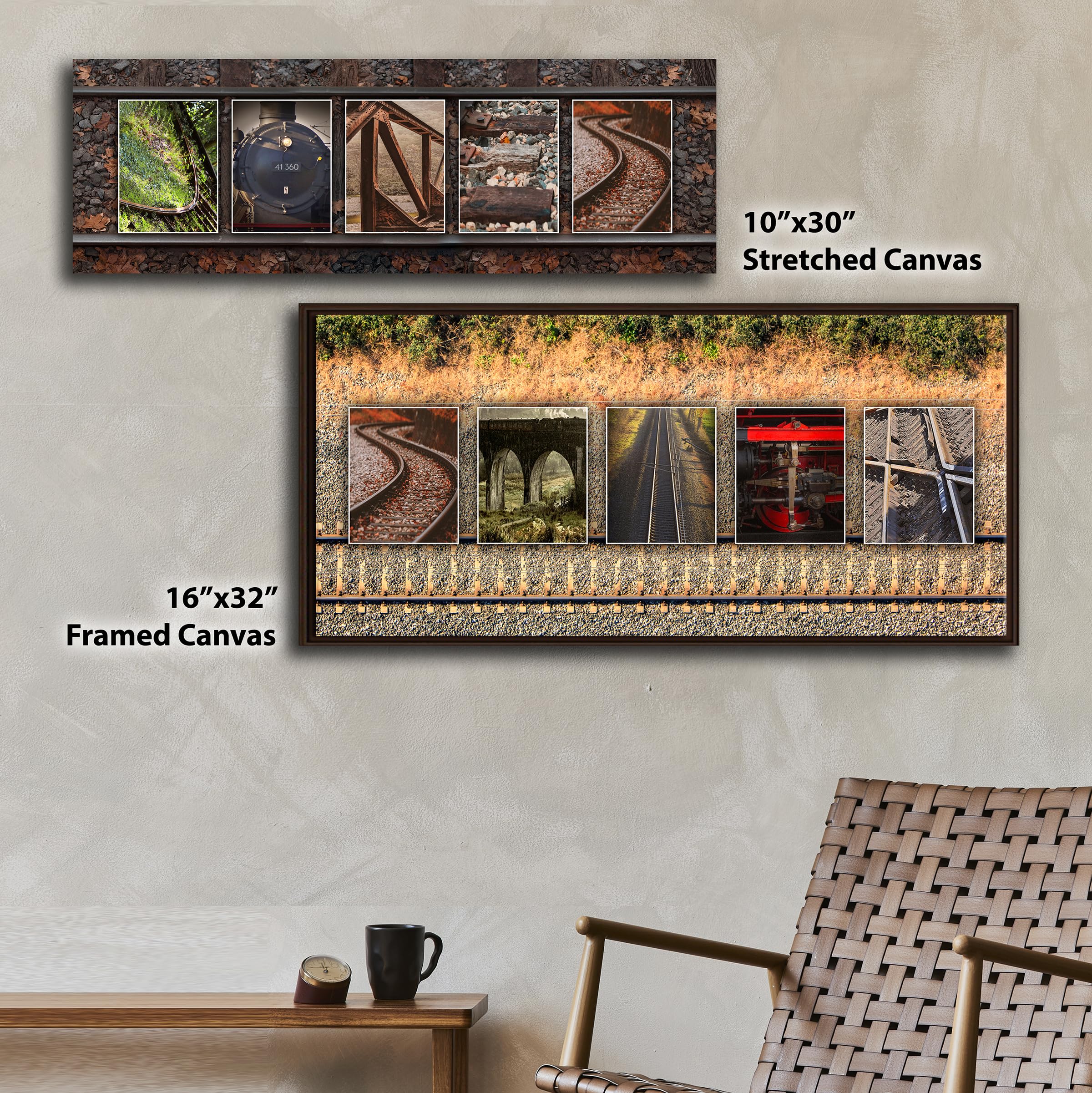 Personal-Prints TRAIN Personalized Railroad Name Art Décor or Gift for the Engineer or Train Enthusiast | Customized Railroad or Train Gift (6"x18" Stretched Canvas)