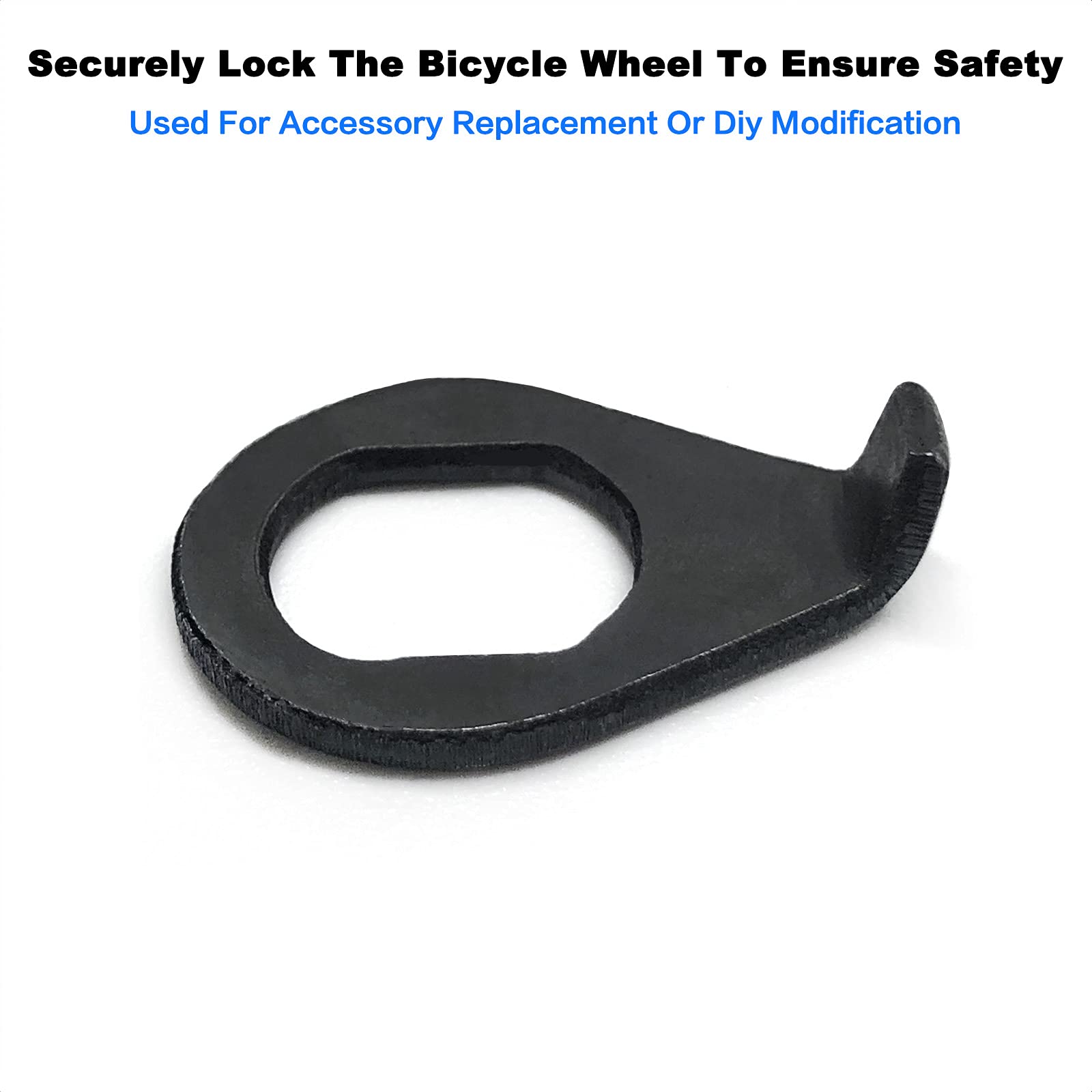 ALEOED 4 Pieces Bicycle Hub Safety Washer M8 and M10, Front Rear Wheel Retaining Clip Hook for Mountain Road Bike MTB