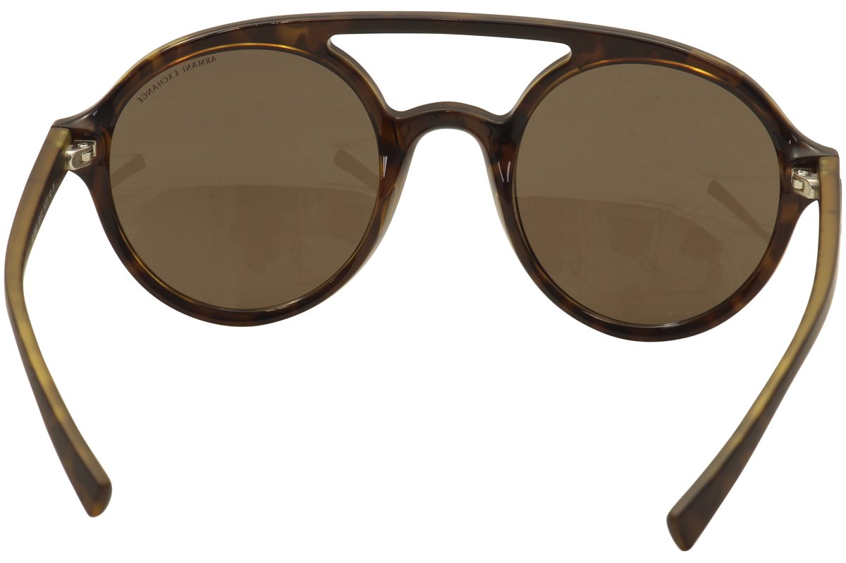 A|X Armani Exchange AX4060S Sunglasses 821373-50 - Matte Tortoise/Topaz Shiny Frame, Brown