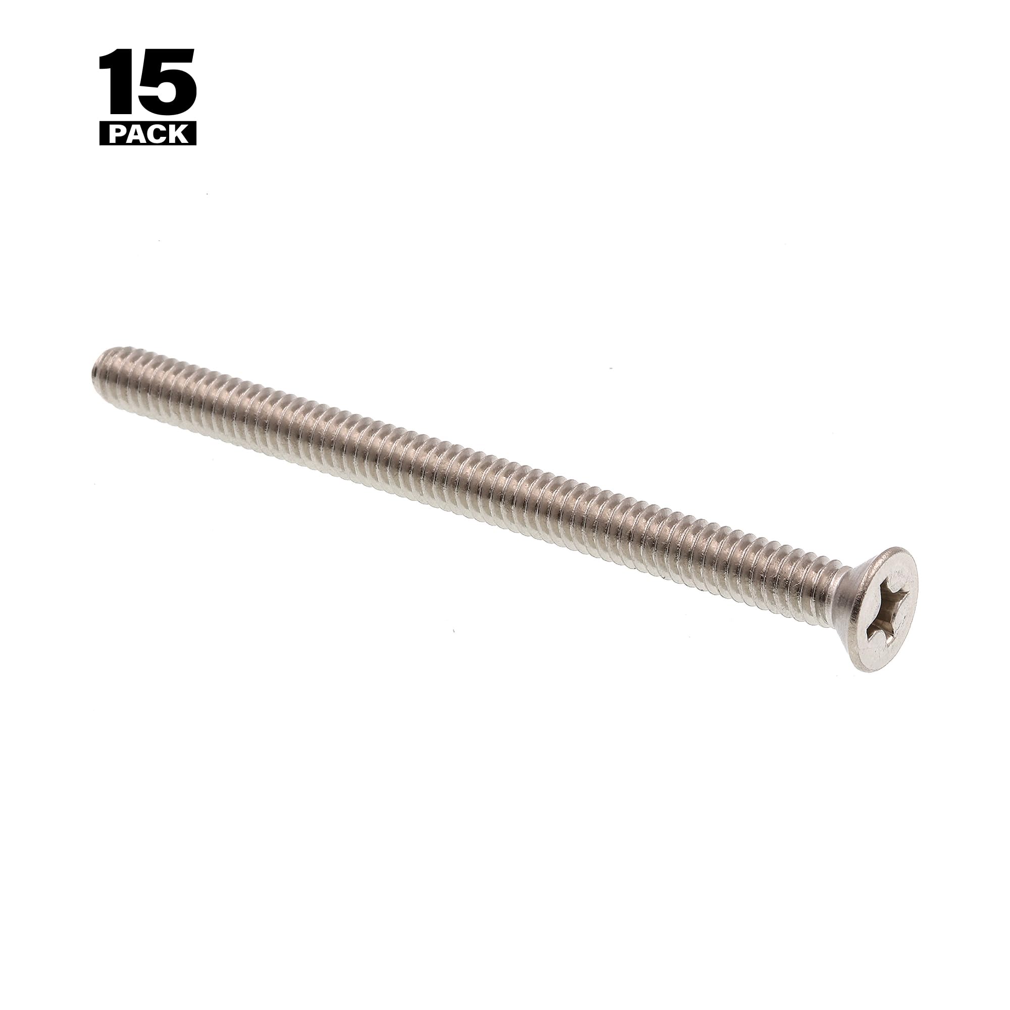 Prime-Line 9002125 Machine Screws, Flat Head, Phillips Drive, 1/4 In.-20 X 3-1/2 In., Grade 18-8 Stainless Steel (15 Pack)