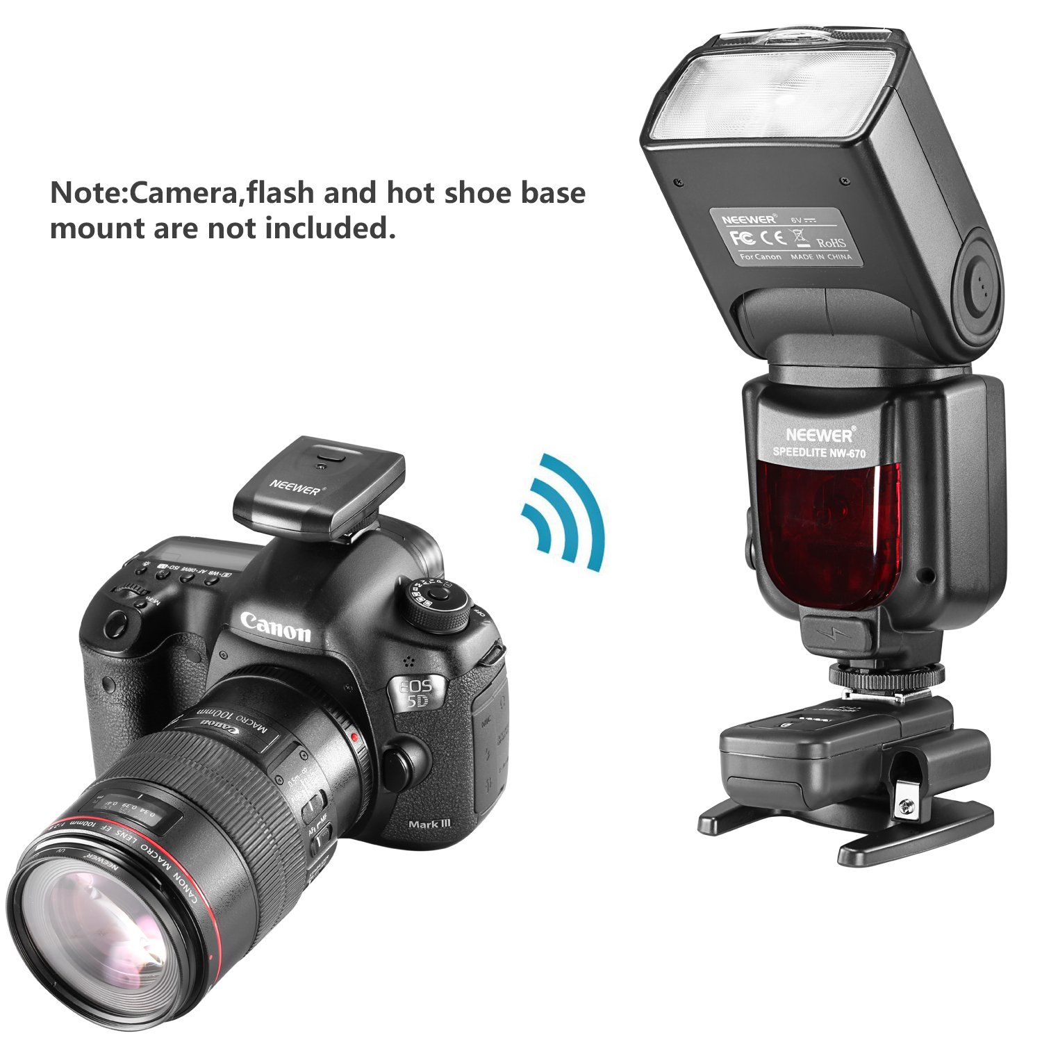Neewer 16 Channels Wireless Radio Flash Speedlite Studio Trigger Set, Including (1) Transmitter and (4) Receivers, Fit for Canon Nikon Pentax Olympus Panasonic DSLR Cameras (CT-16)