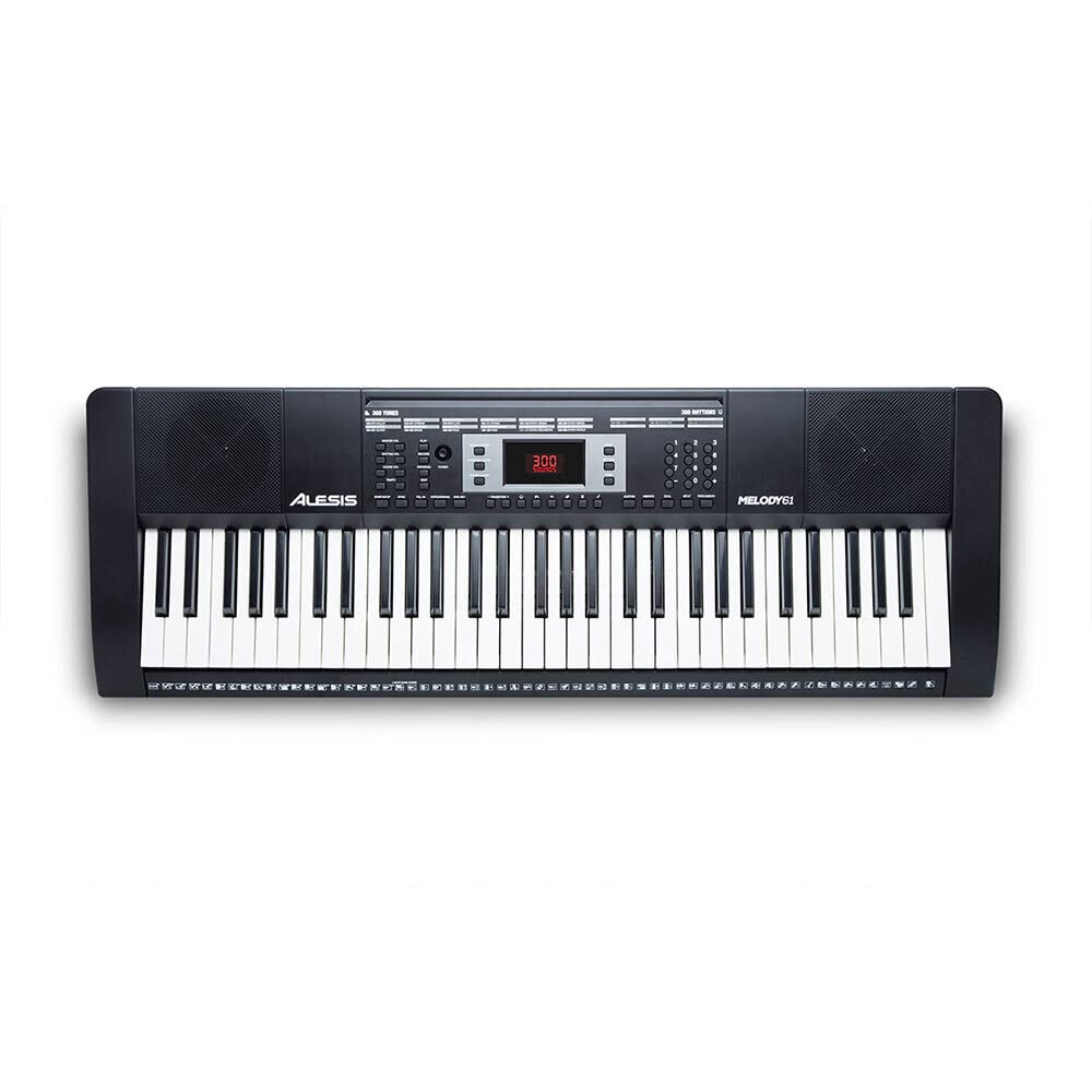 Alesis Melody 61 Beginner Bundle | 61-Key Portable Keyboard with Stand, Bench, Headphones, and Microphone