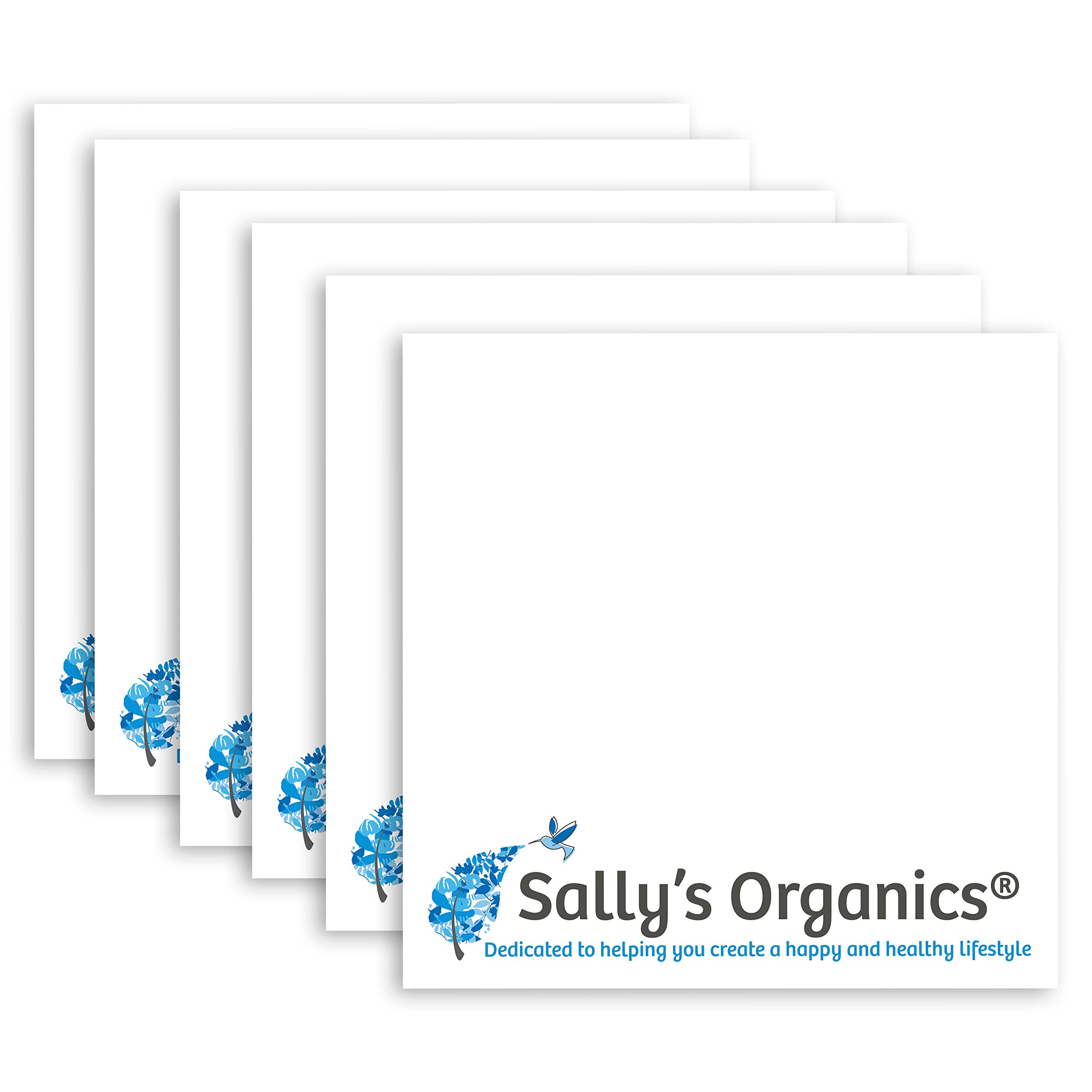 Sally’s Organics Clear Glass Spray Bottles - 6 Pack - 16oz Refillable Bottle for Laundry, Linen Sprays, Vinegar, Plant Misting & Hair Styling - Chemical-Resistant with Adjustable Mist & Stream Sprayer
