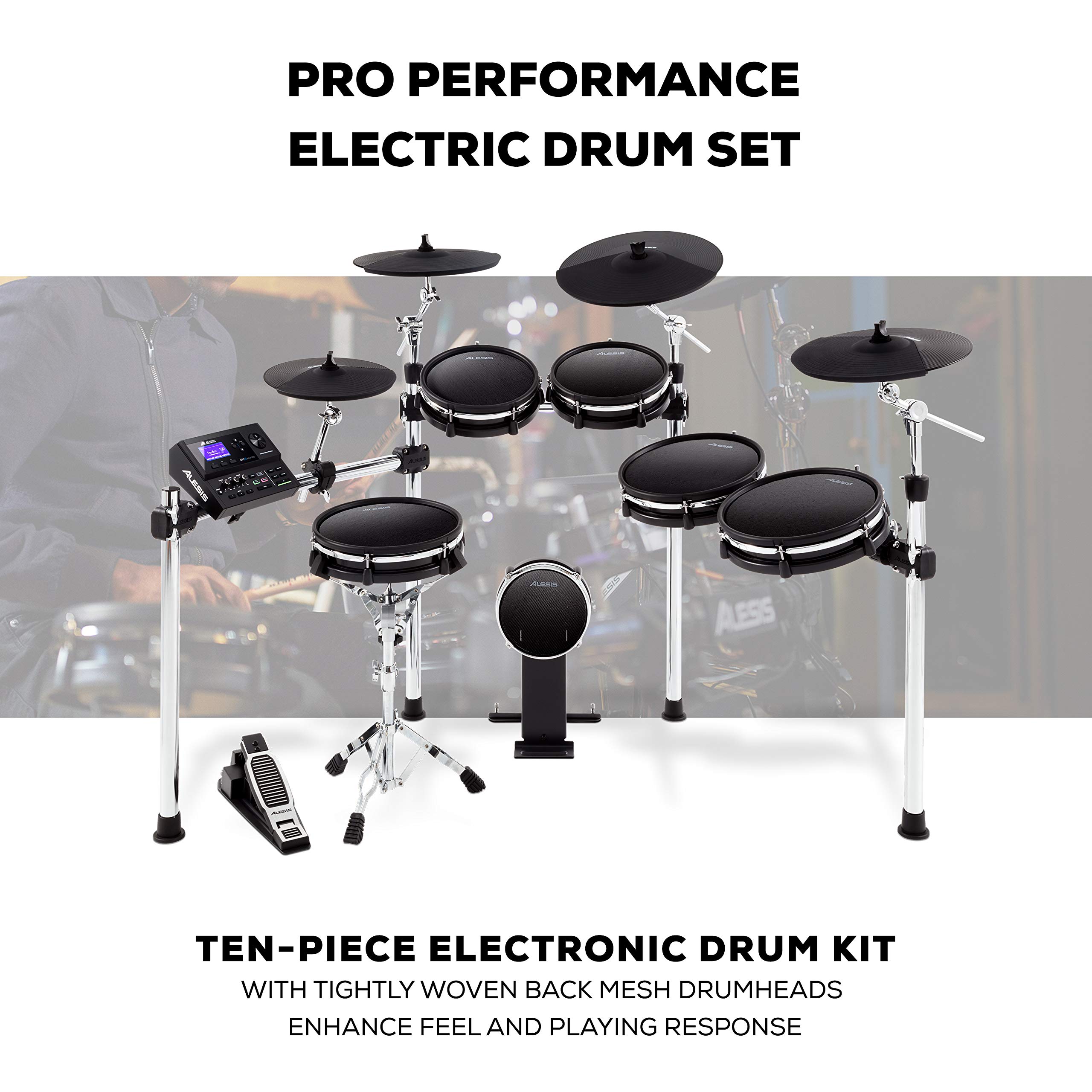 Alesis Strike Pro Special Edition β Electric Drum Set with Full-Sized Kick Drum, Hybrid Wood-Shell Toms and Snare, 4 Cymbals, Hi-Hat and 45000 Samples