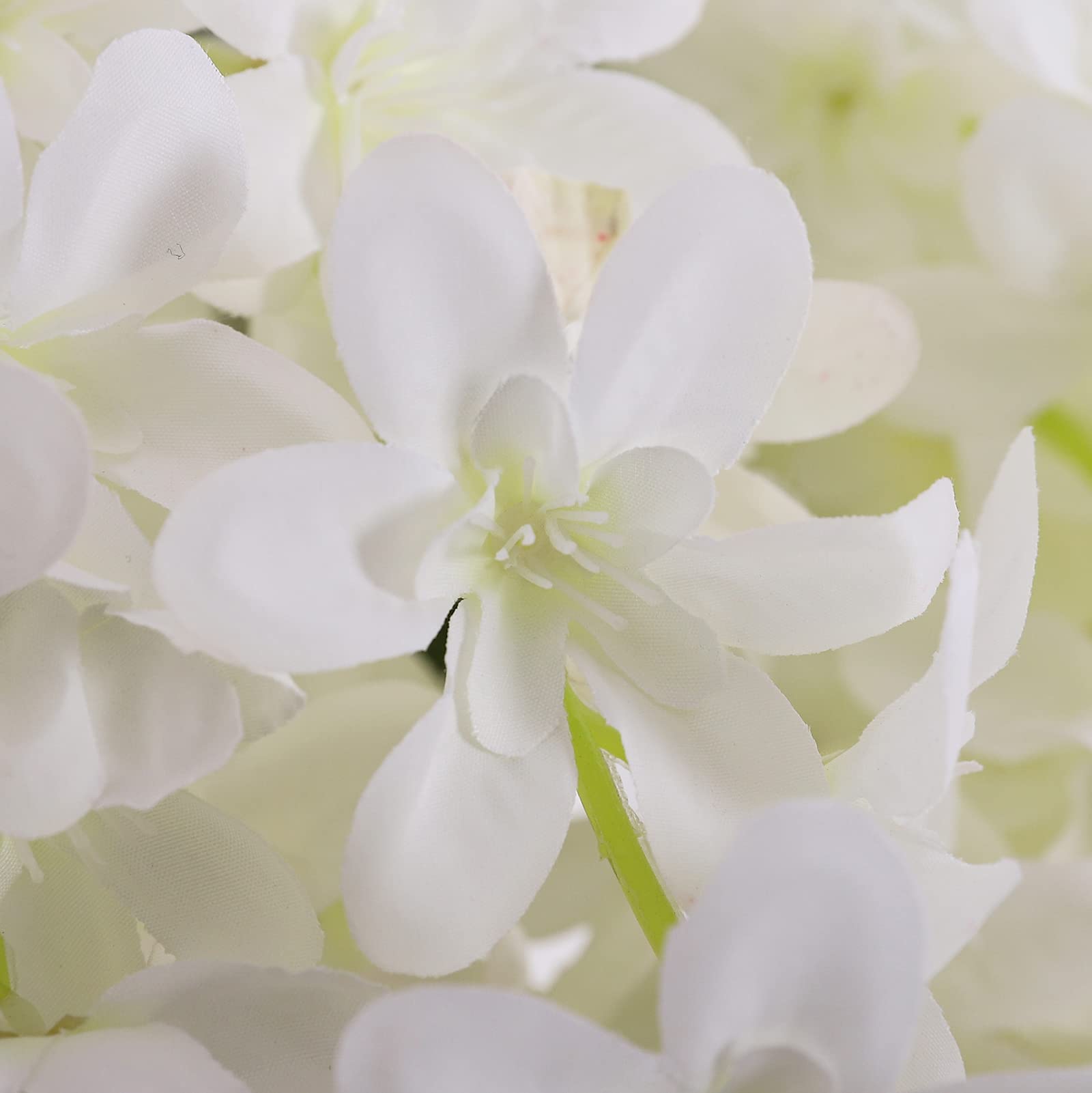 Duovlo Silk Wisteria Flower Artificial 2.13 Feet Hanging Wisteria Vine Fake Flower Bush String Home Party Wedding Decoration,Pack of 4(White)
