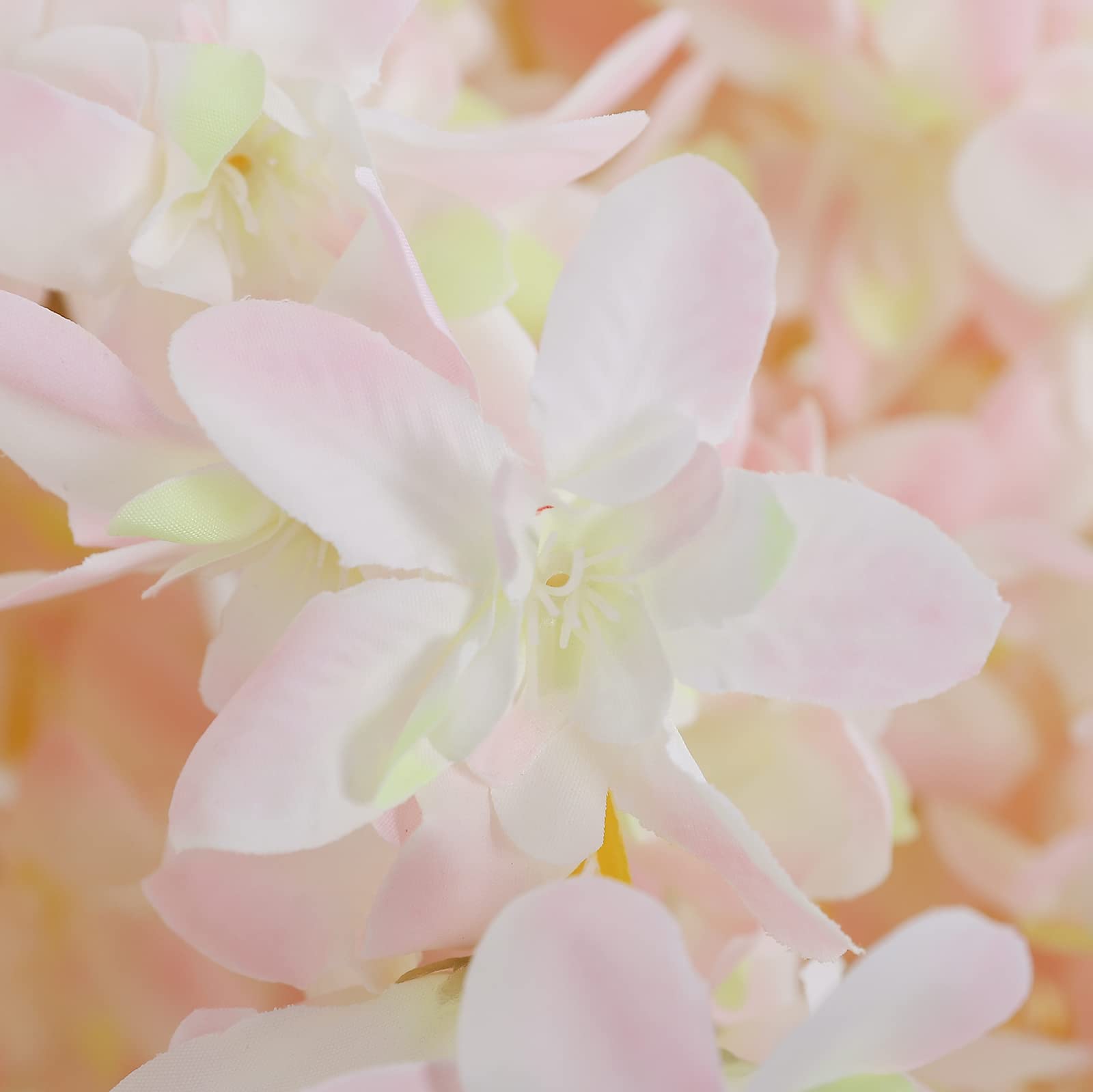 Duovlo Silk Wisteria Flower Artificial 2.13 Feet Hanging Wisteria Vine Fake Flower Bush String Home Party Wedding Decoration,Pack of 4 (Light Pink)