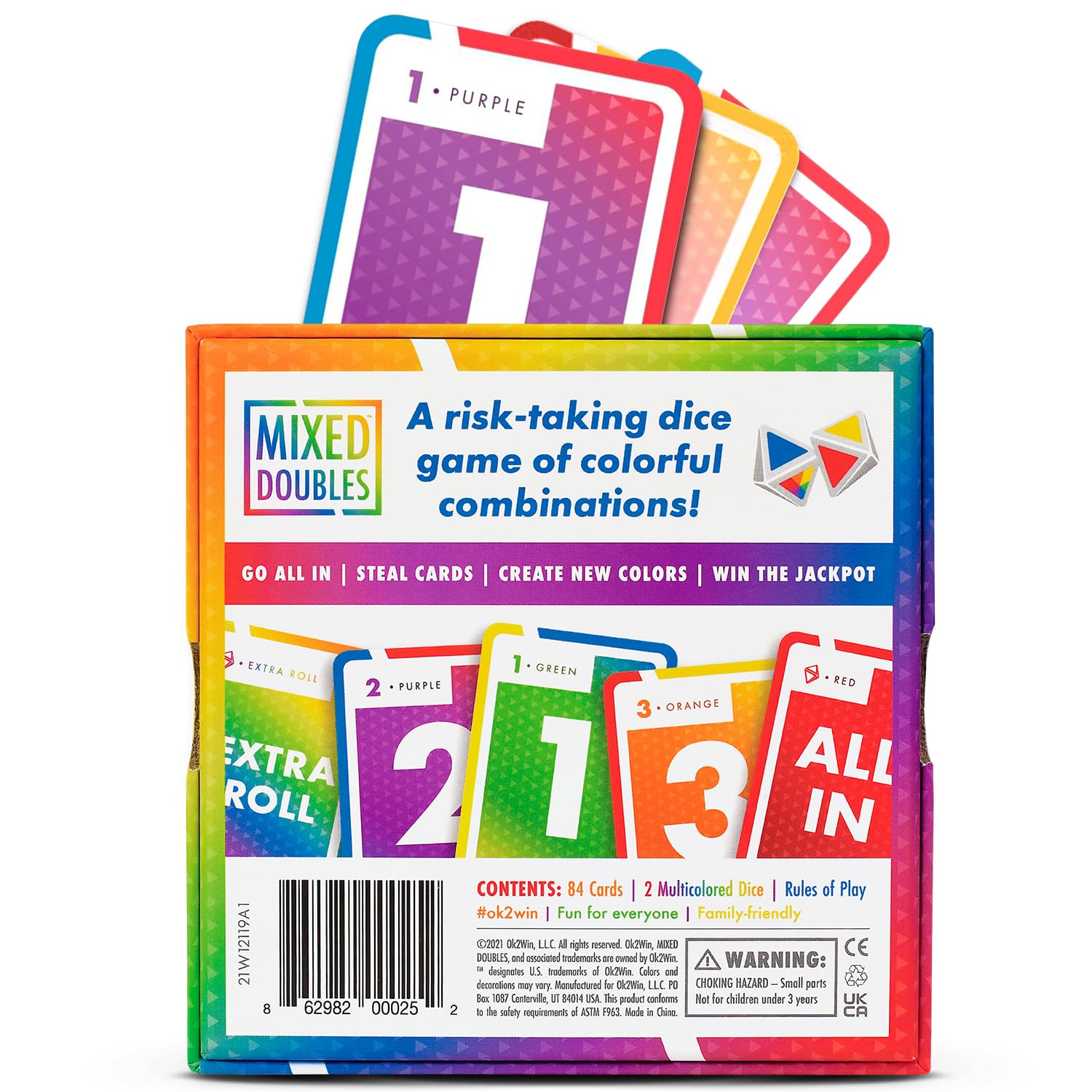 Ok2Win Mixed Doubles Dice and Card Game - Fun and Strategic Gameplay for Ages 6+