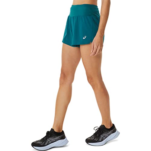 ASICS Women's Road 3.5IN Short Apparel, S, Velvet Pine