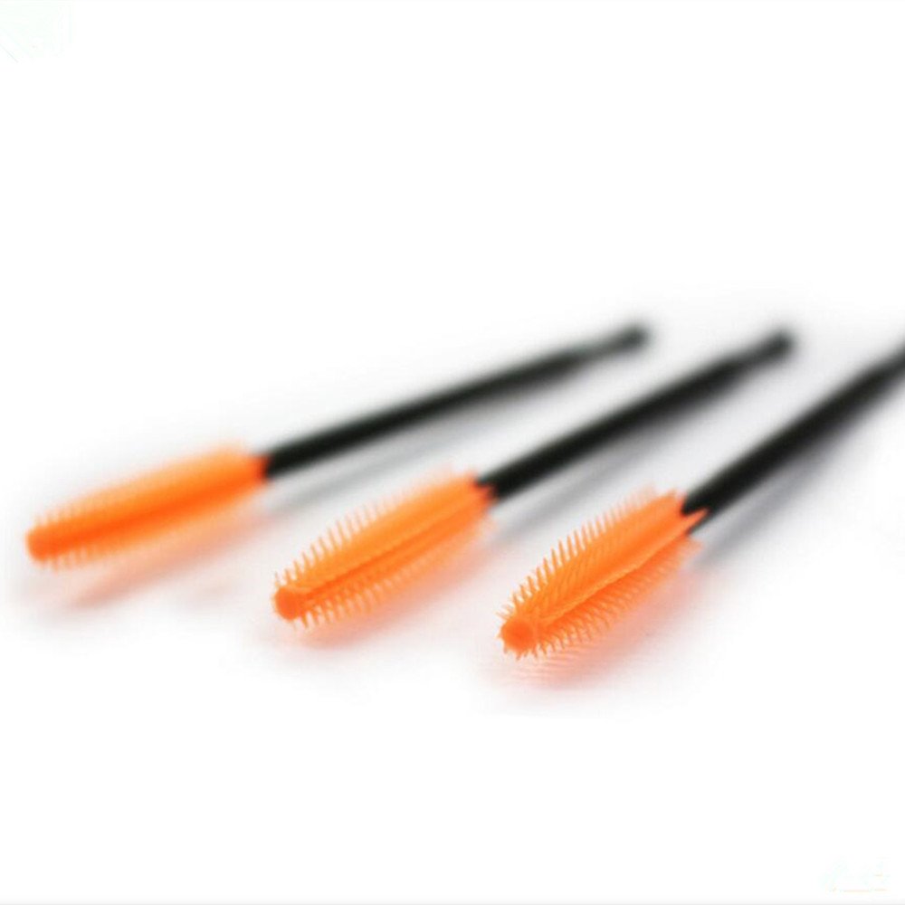 Coshine 100pcs Pro Disposable Silicone Mascara Eyeliner Wands Applicator Eyeliner Lip Liner Brushes Makekup Tools (silicone mascara brushes)