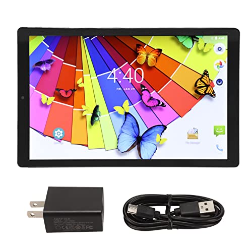 Asixxsix 10 Inch 10 Tablet, 2.4G 5G WiFi 6GB RAM 256GB ROM Octa Core Processor 1920x1200 IPS HD Touch Screen Tablet with 7000mAh Battery, GPS, Dual Camera, Dual SIM Tablet (US Plug)