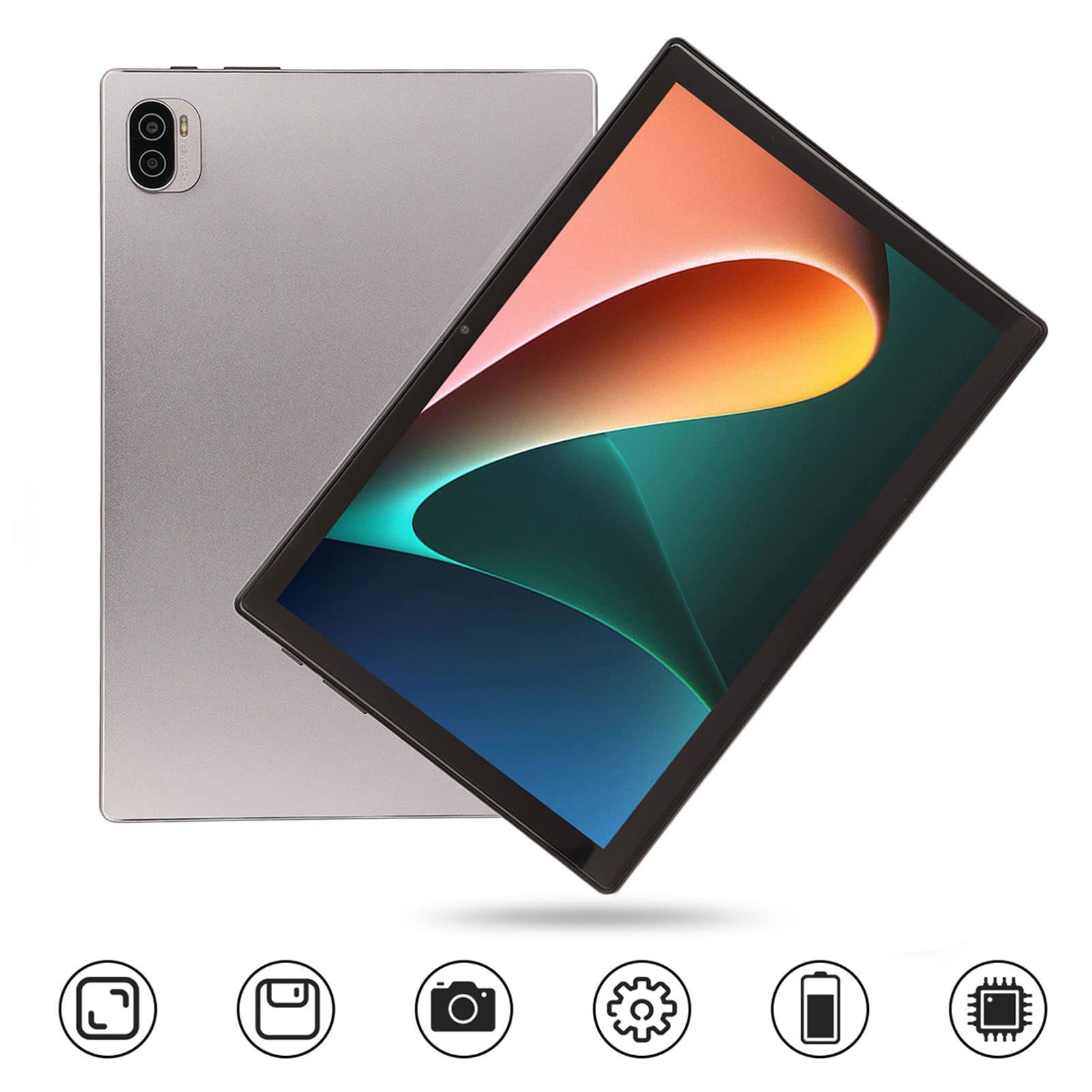 Asixxsix 10.1 Inch 11 Tablet, 2.4G 5G WiFi 6G RAM 256G ROM Octa Core Processor 1200x1920 IPS Screen Dual SIM PC Calling Tablet with Dual Speakers, 7000mAh Battery, GPS, Dual Camera (US Plug)
