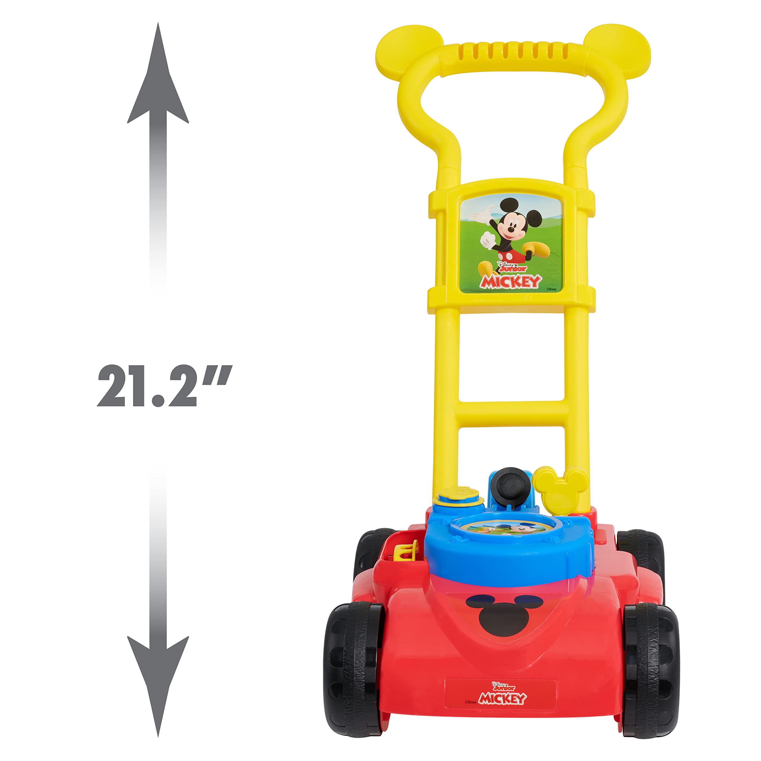 Disney Junior Mickey Mouse Bubble Mower, Pretend Play and Outdoor, Kids Toys for Ages 3 Up, Amazon Exclusive by Just Play