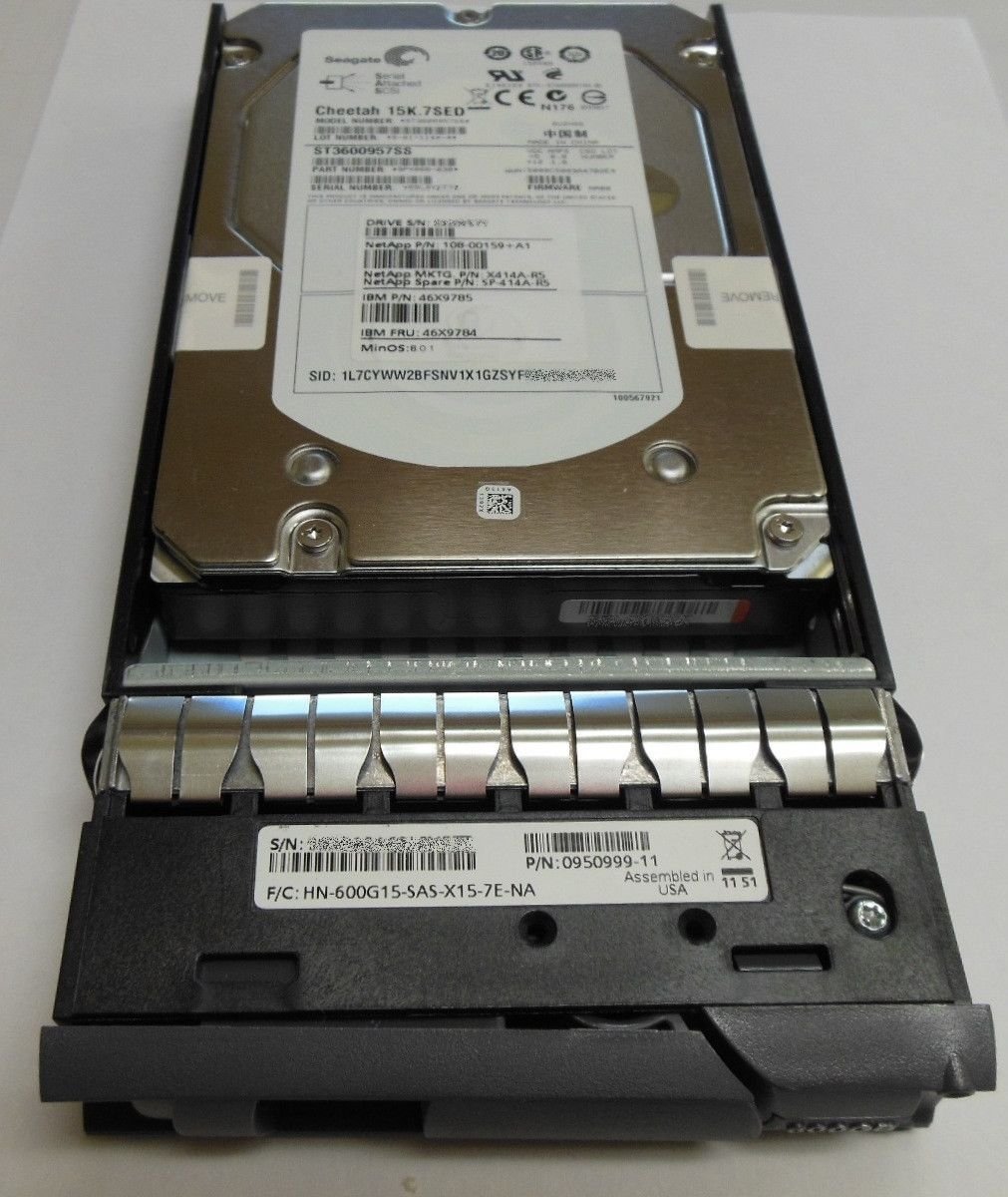 NetApp X414A-R5 600GB SAS 15K RPM Disk Drive for DS4243 Shelf X414A