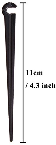 UCLEVER 100pcs Irrigation Drip Support Stakes for 1/4-Inch Tubing Hose Flower Beds, Vegetable Gardens, Herbs Gardens