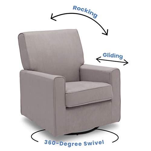 Delta Children Ava Nursery Glider Swivel Rocker Chair, Dove Grey