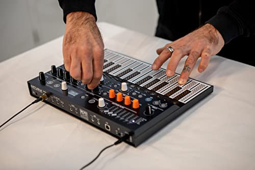 Arturia MicroFreak 25-Key Paraphonic Hybrid Hardware Synthesizer Bundle with Power Supply, MIDI Cables, and Austin Bazaar Polishing Cloth
