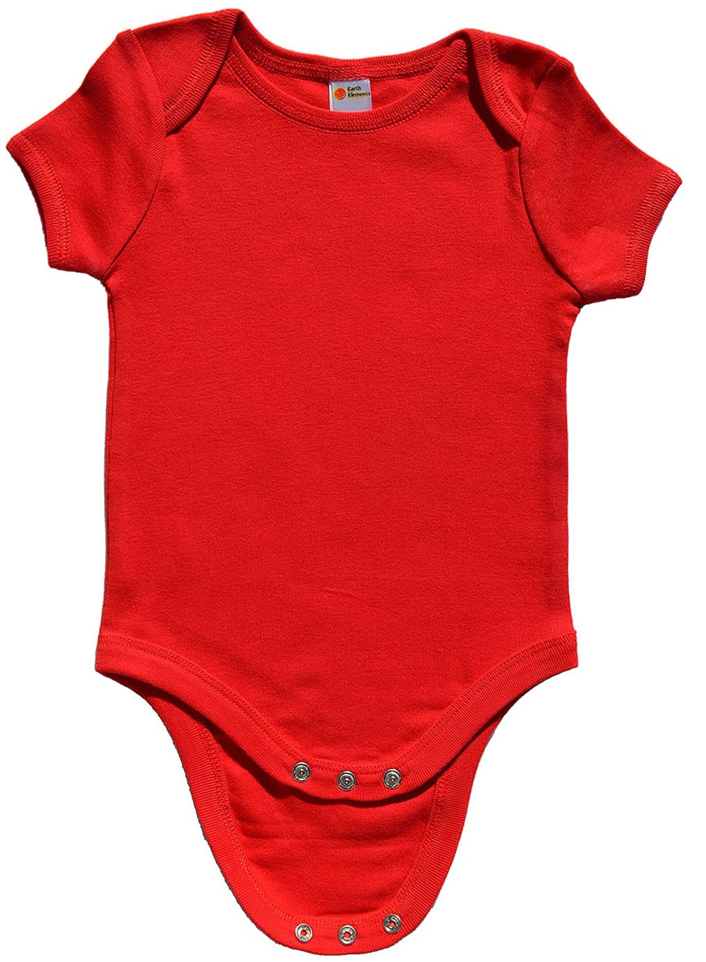Earth Elements Baby Short Sleeve Bodysuit 3-6 Months Red