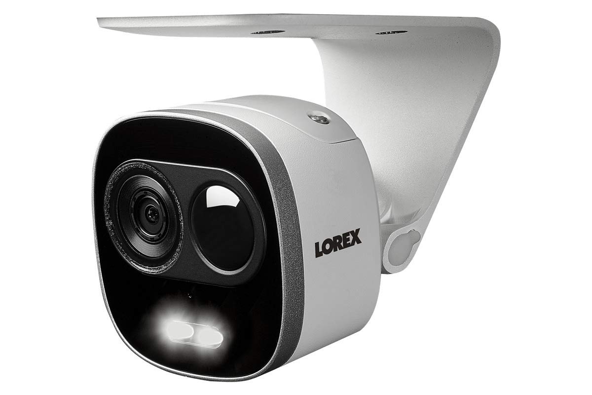 Lorex Weatherproof Indoor/Outdoor 4K Ultra HD Active Deterrence Security Camera, HD Camera w/Long Range Color Night Vision, 2- Way Talk, Motion Activated Lights, and Remote-Triggered Sirens