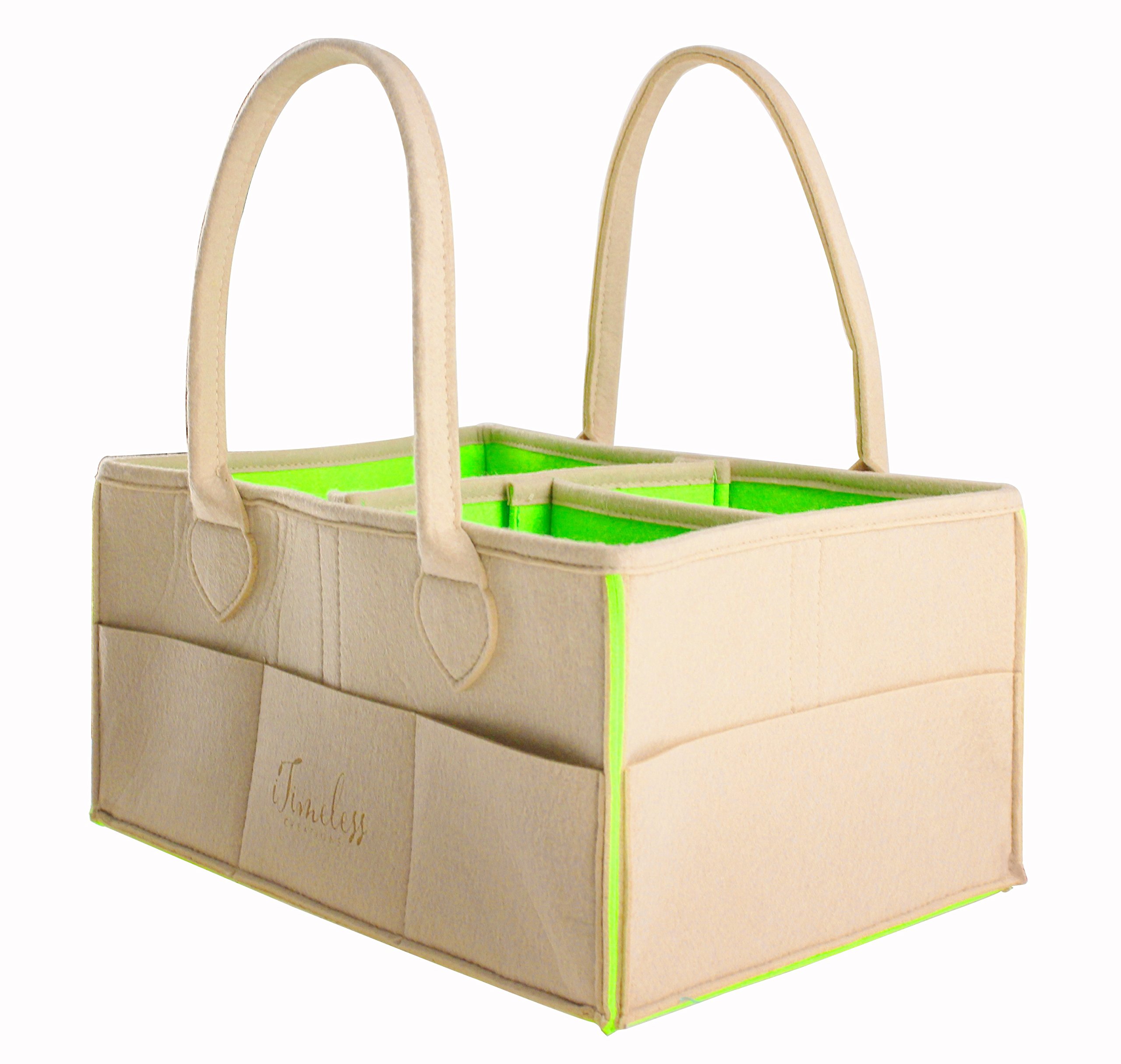 Secure All Caddy | Large Soft Eco-Friendly Nursery Organizer Diaper Caddy for Baby Needs, Arts, Office & School Supplies, Knitting, Sewing Supplies, Car Organization & More (1 Caddy)