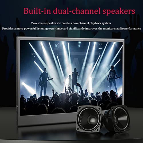 Airr 15.6-inch Portable Display, 1080P HD Computer Monitor, IPS Extension Display with USB Type C/Mini HD, Built-in Speaker
