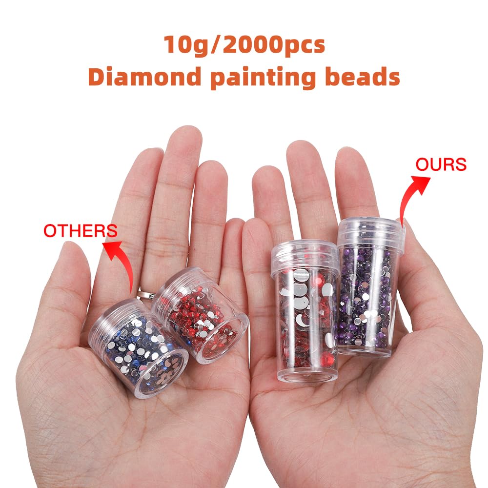 Diamond Painting Storage Containers, 60 Grids Bead Organizer Box with Adjustable Dividers, Diamond Art Bead Box Organizer