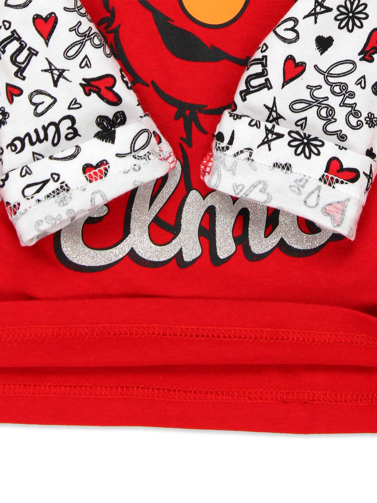 Sesame Street Elmo Girls Long Sleeve Shirt for Infant and Toddler Red
