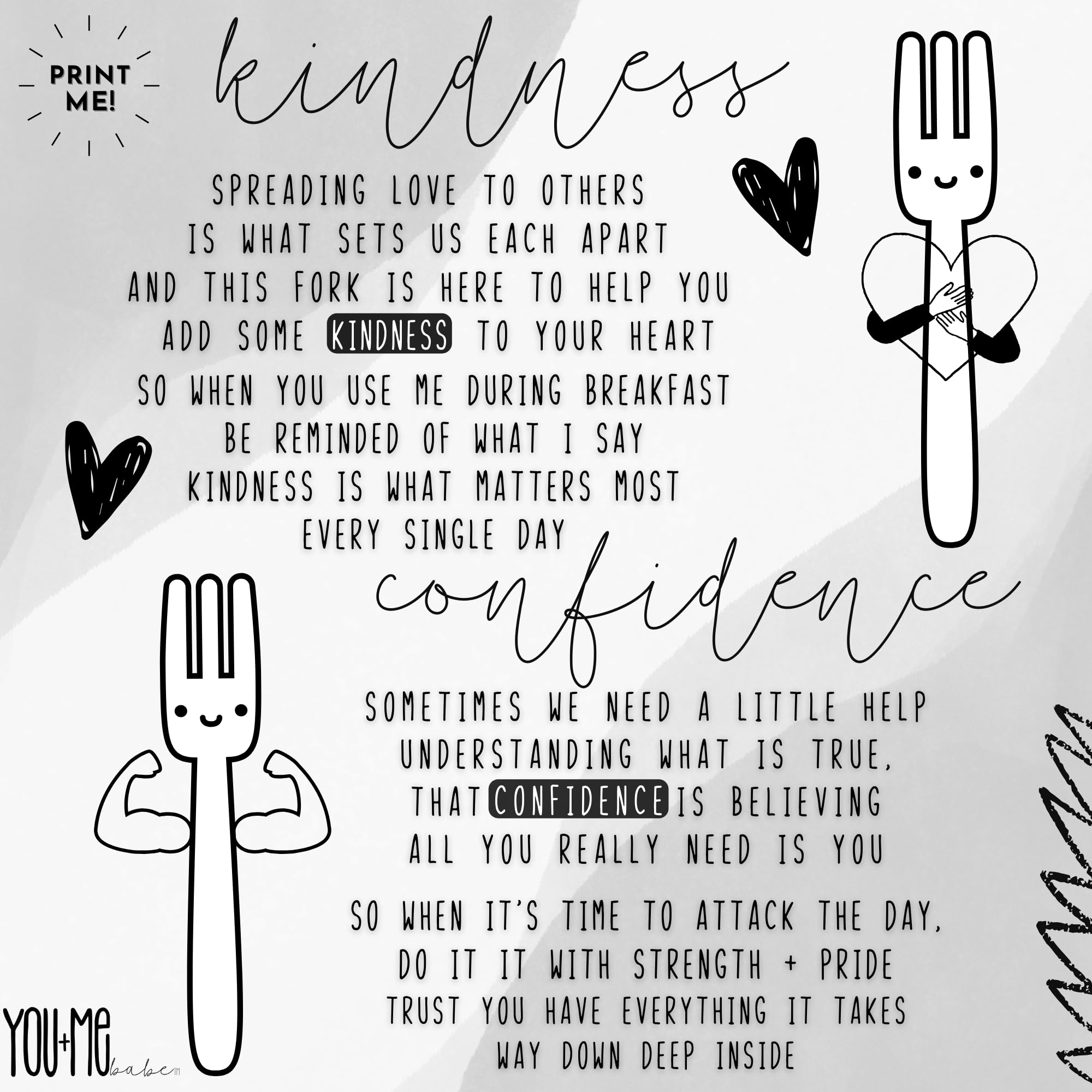Toddler Spoons and Forks for Self Feeding | 4pc Stainless Steel Utensils Engraved with Positive Words to Encourage Eating | Ages 2-6 Kids Utensils