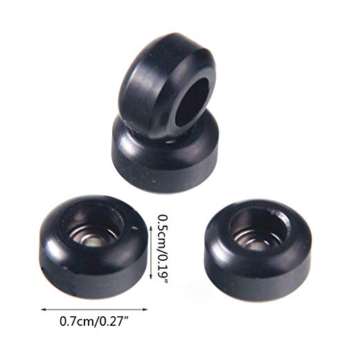 BANGNA 4 Pcs/Set Professional Urethane CNC Bearing Wheels for Wooden Fingerboard, White, One Size