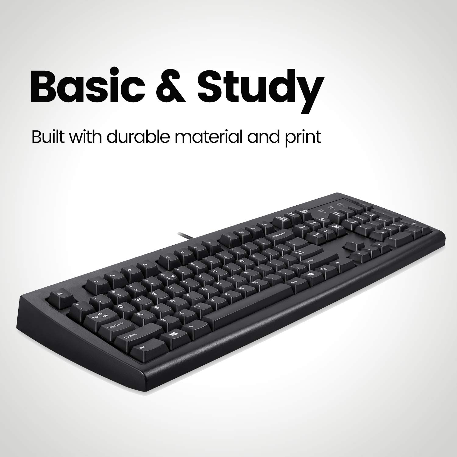 Perixx Periboard-107 Wired PS2 Full Size Keyboard, US English Layout