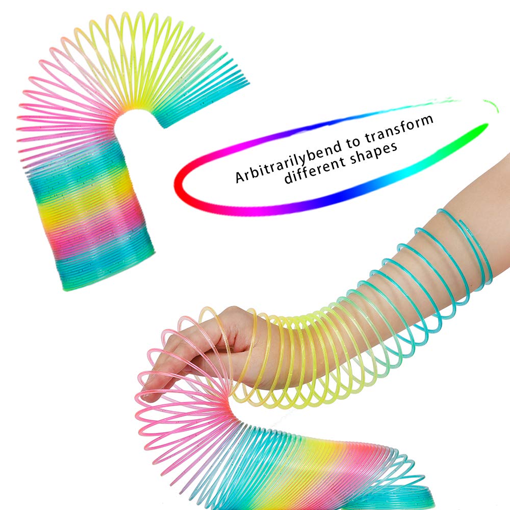 Magic Giant Rainbow Coil Toy - Jumbo Classic Multicolor Coil Spring Toy for Boys and Girls Birthday Christmas Party(4.2 x 4.2 inch)