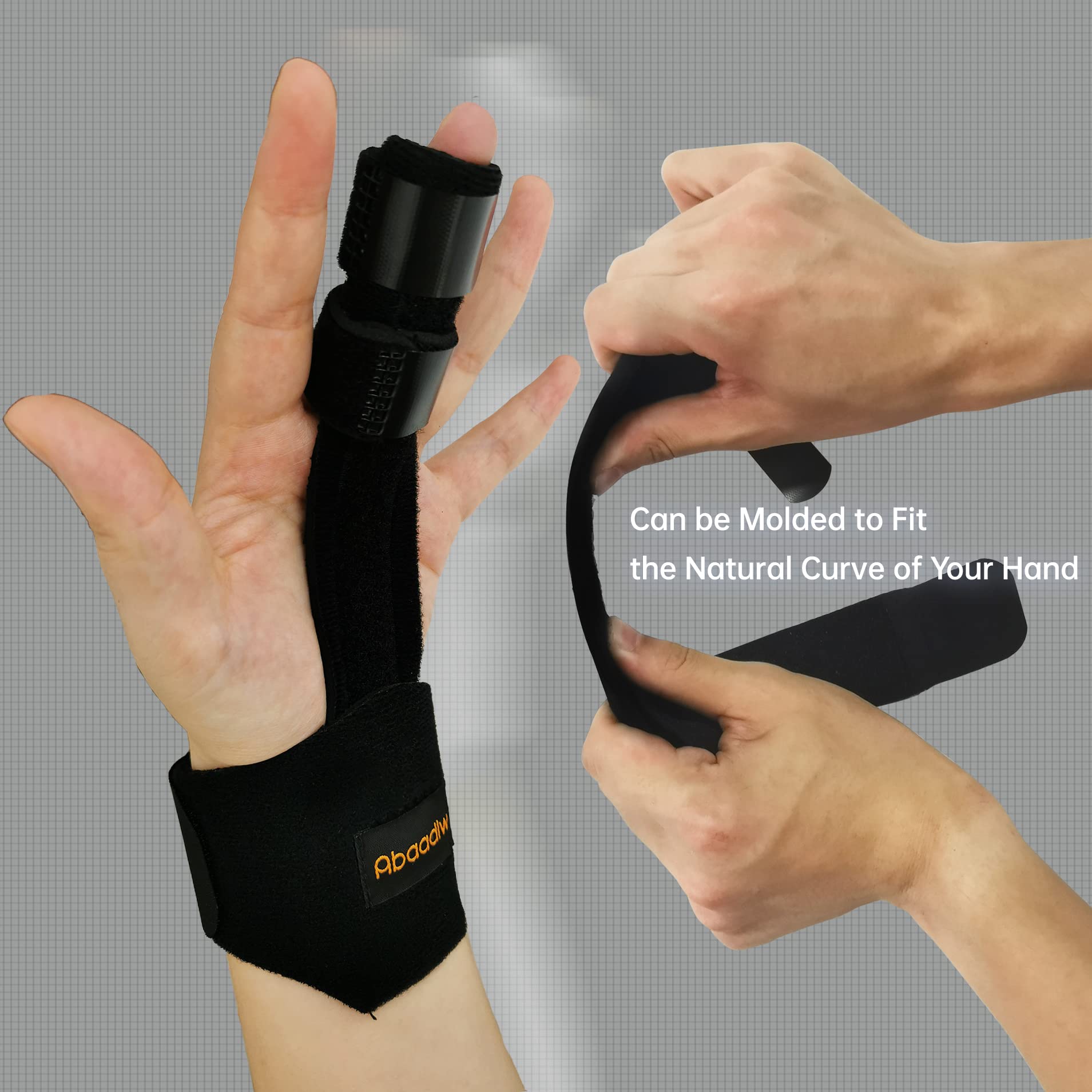 Abaadlw Triggger Finger Splint, Adjustable Lengthwise Finger Splints for Trigger Finger 2Pcs, Bendable Mallet Finger Splint, Finger Splints for Broken Finger, Finger Splints for Arthritis Relief, Trigger Finger Solution (S/M)