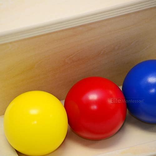 Elite Montessori Baby Object Permanence Ball Push Toddlers and Preschoolers Toy, 1 Year Old Up Baby Learning Material