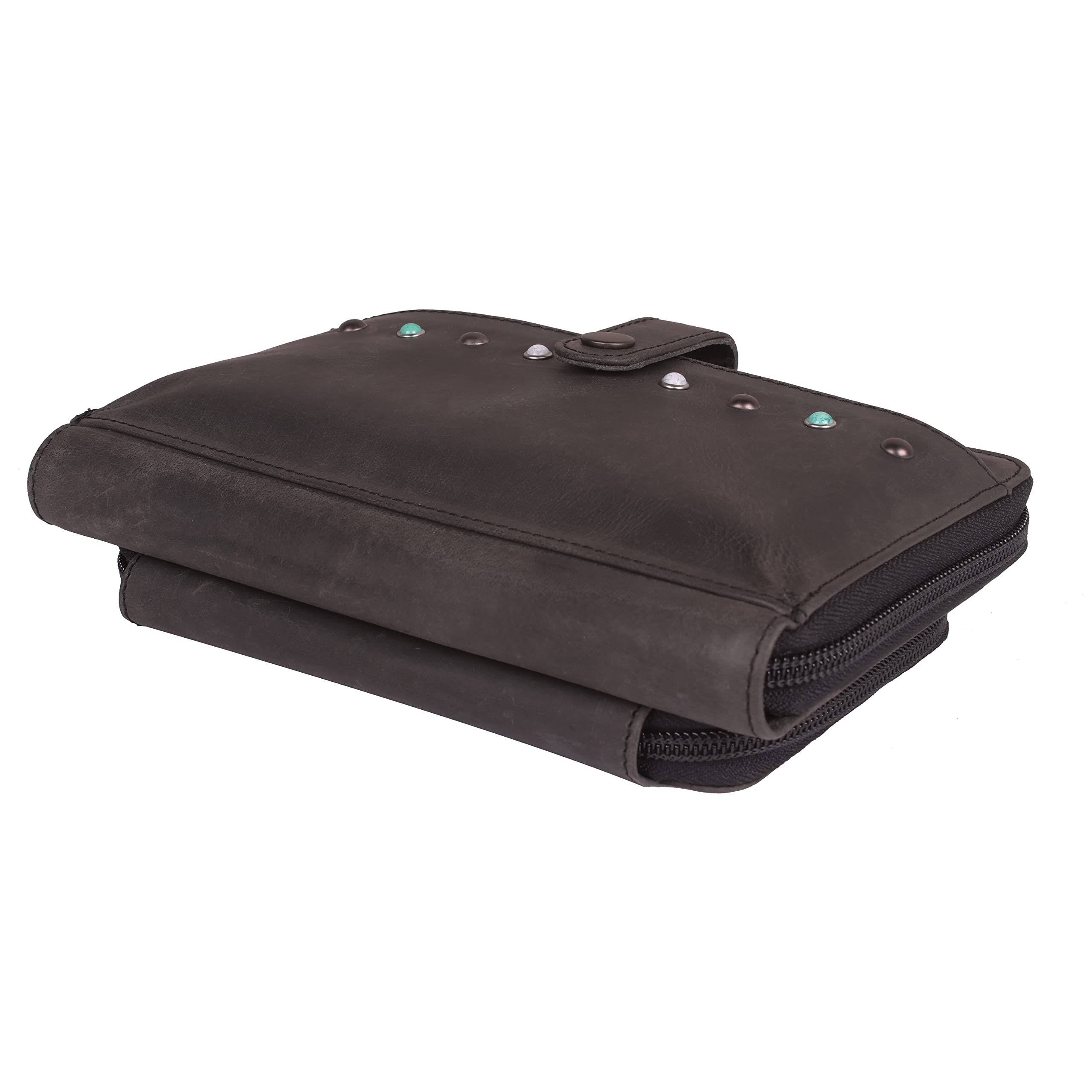 Lady Conceal Concealed Carry Millie Leather Crossbody Organizer (Dusty Black)