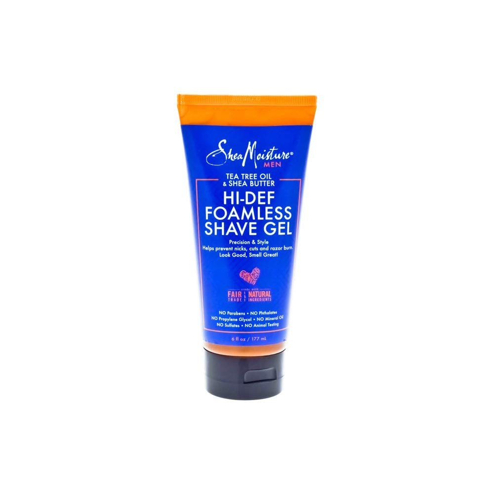 SheaMoisture Foamless Shave Gel Shave Gel for Men Tea Tree Oil and Shea Butter Shaving Gel with Shea Butter 6 oz