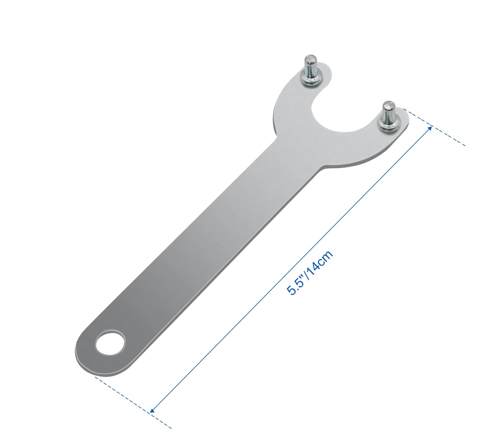 Pro-Parts 5/8"-11 Grinder Backing Flange and Lock Nut Set Angle Wrench Spanner Metal for Bosch Dewalt Black replaces 224399-1 193465-4 224568-4