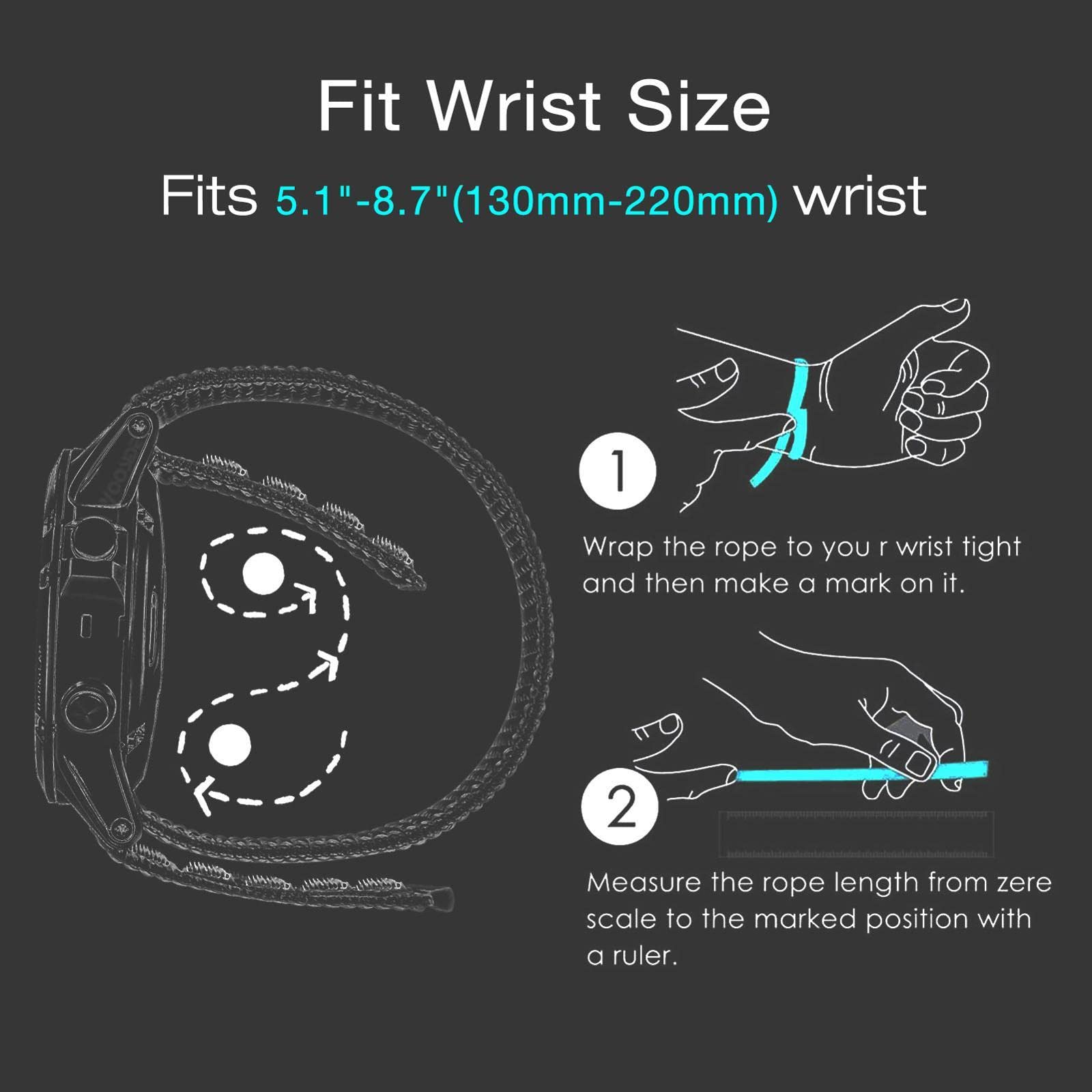 Abanen Hook and Loop Quick Dry 20mm Watch Band for Fenix 7S / Fenix 6S / Fenix 5S / Instinct 2S, Woven Nylon Ultralight Sport Wristband Strap for Garmin epix Pro 42mm (Pink)