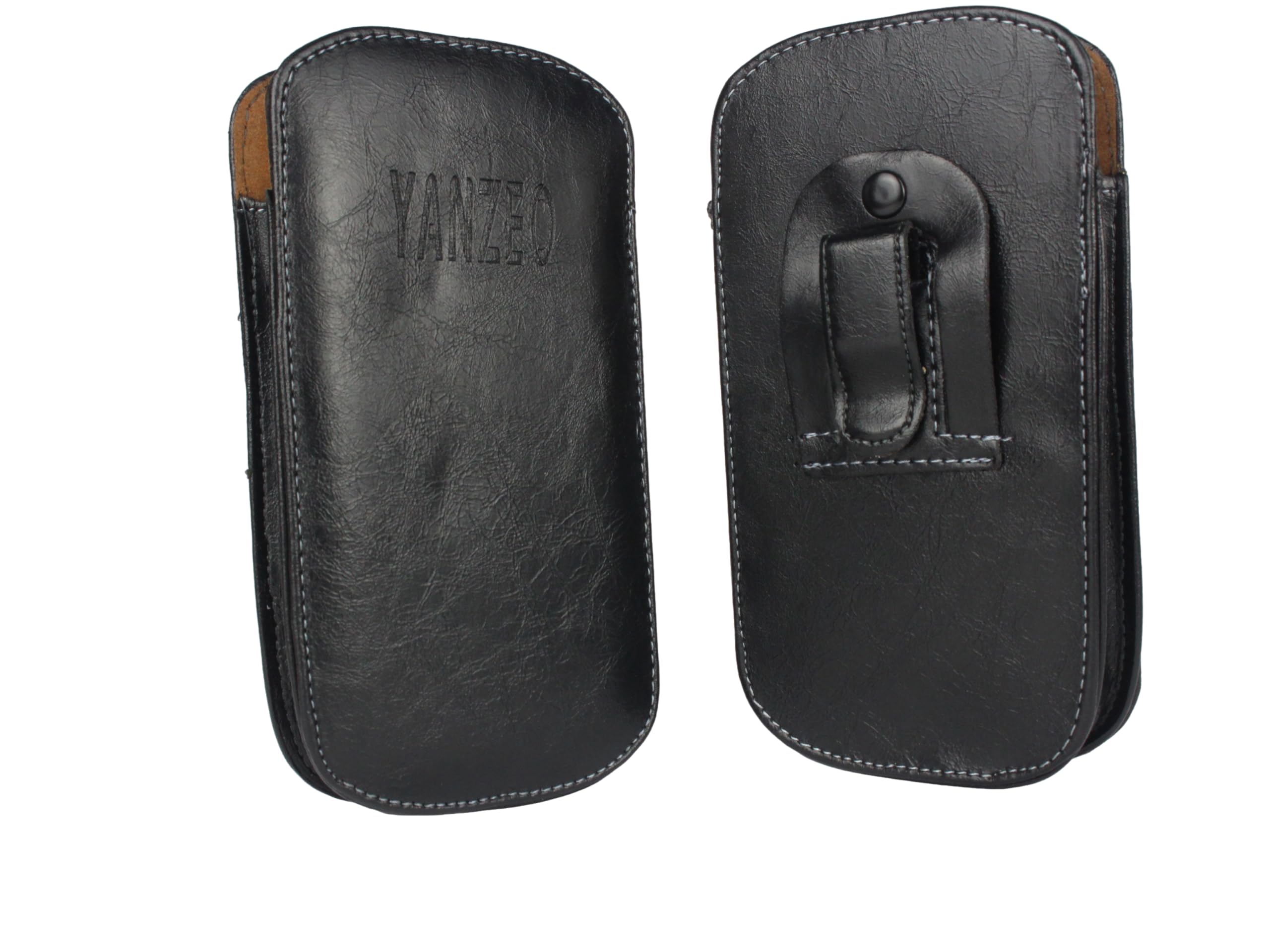 Zebra TC77 TC70 Scanner Leather case, Yanzeo Sturdy Portable Bag, Suitable for Zebra TC75, TC21, TC51, TC52, TC72, TC77, Handheld Barcode Touch Mobile Data Terminal, Bracket with Metal Clip